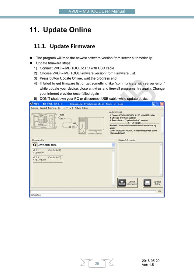 VVDI MB BGA Tool V2.1.1 User Manual OBD365 | PDF | IT and Internet Support | Internet