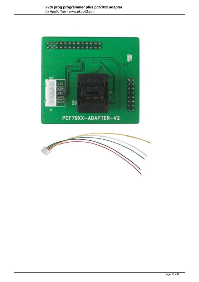 Original Xhorse VVDI PROG Programmer with PCF79XX Adapter Free Shipping by DHL | PDF