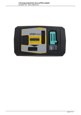 Original Xhorse VVDI PROG Programmer with PCF79XX Adapter Free Shipping by DHL | PDF