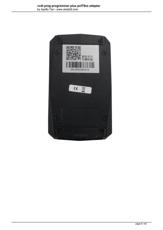 Original Xhorse VVDI PROG Programmer with PCF79XX Adapter Free Shipping by DHL | PDF