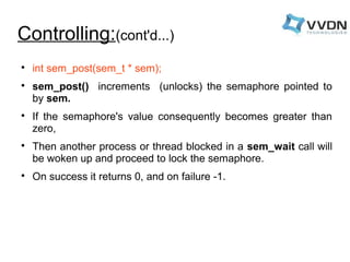 Shared memory and semaphore? And how to use them? An explanation about those system calls. | PPT