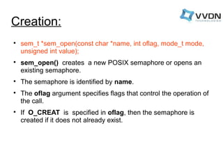 Shared memory and semaphore? And how to use them? An explanation about those system calls. | PPT