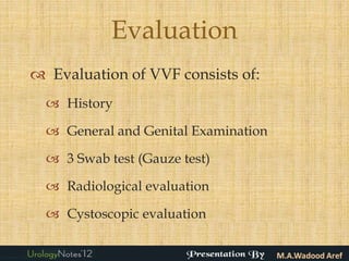 Vesicovaginal fistula evaluation | PDF
