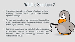 Affects of sanctions in the economy | PPTX