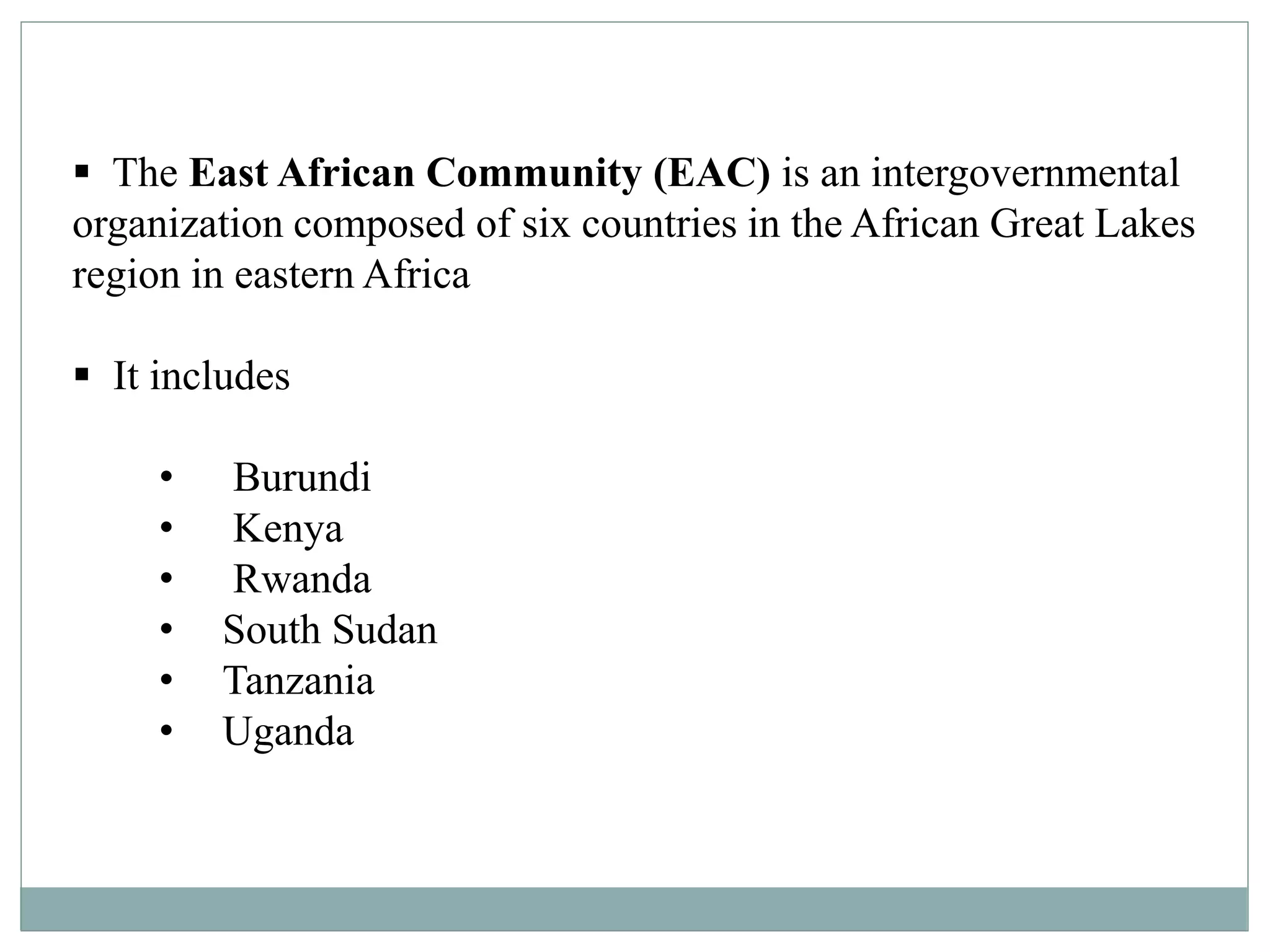 EAC - East African Community | PPTX