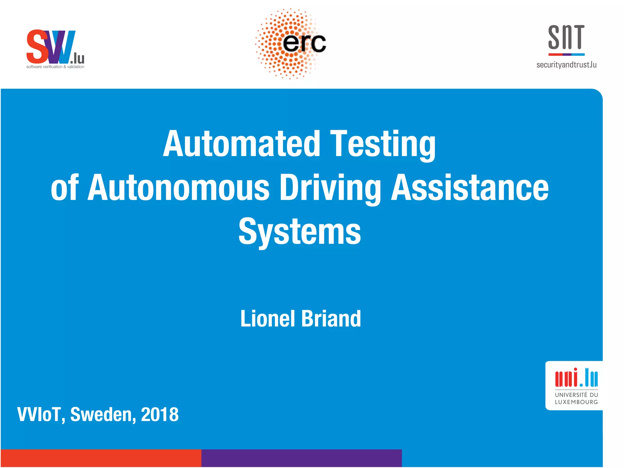 Automated Testing of Autonomous Driving Assistance Systems | PDF