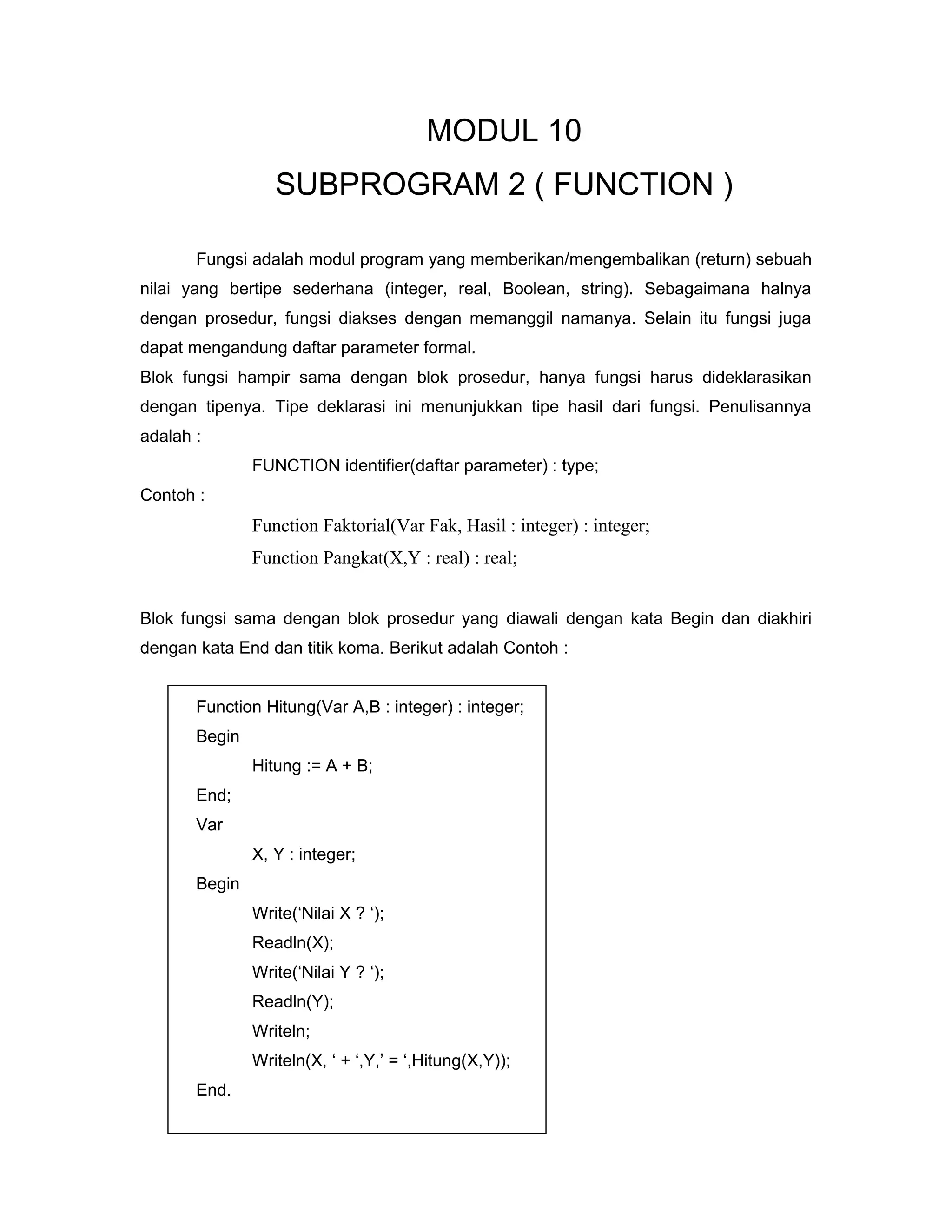 Dasar Pemrograman materi kuliah | PDF