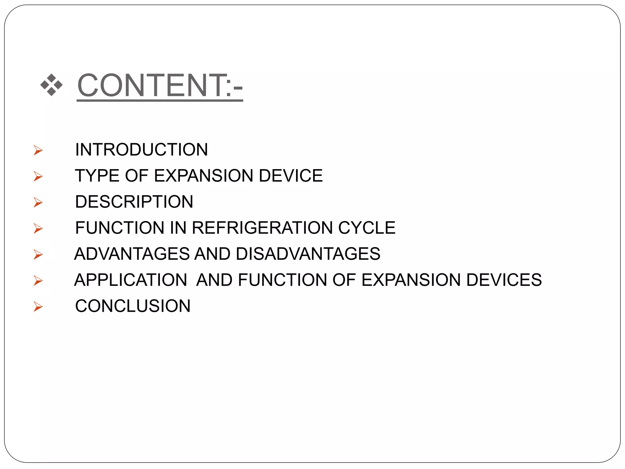 Presentation on Expansion Devices | PPTX