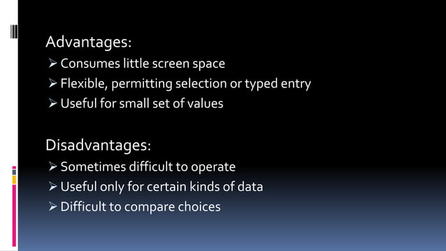 Screen based controls in HCI | PPTX | Computing | Technology & Computing