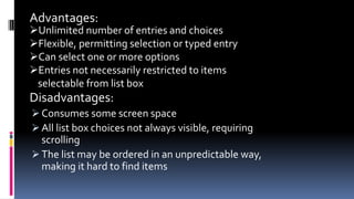 Screen based controls in HCI | PPTX