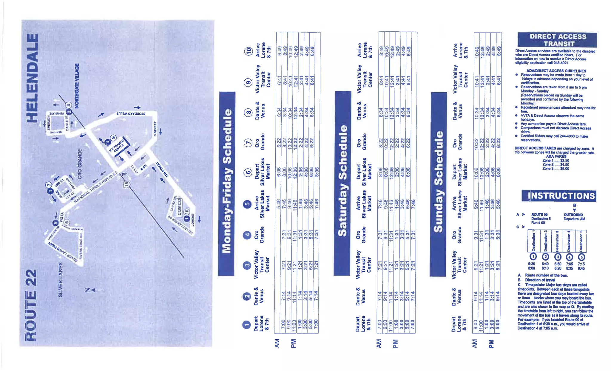VVTA Bus Route 22 – Helendale Bus Schedule | PDF