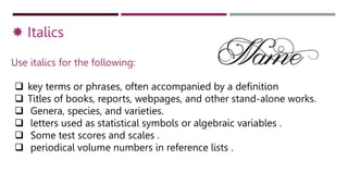 Mechanics of style | PPTX