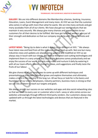 Vvv pvt ltd - company profile | PDF