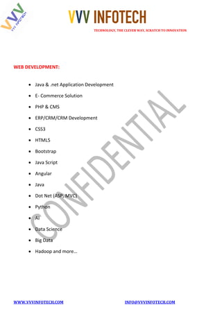 Vvv pvt ltd - company profile | PDF