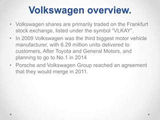 Volkswagen AG Financial Analysis | PPTX