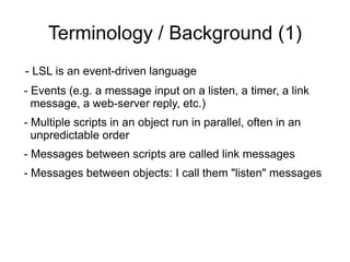 VWBPE 2020 - Overcoming LSL Limitations in Second Life | PPT