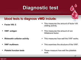 Von Willebrand Disease | PPT