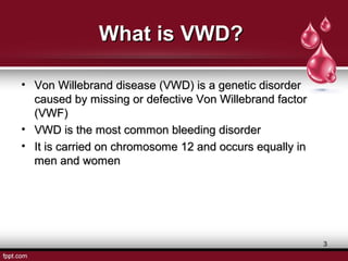 Von Willebrand Disease | PPT