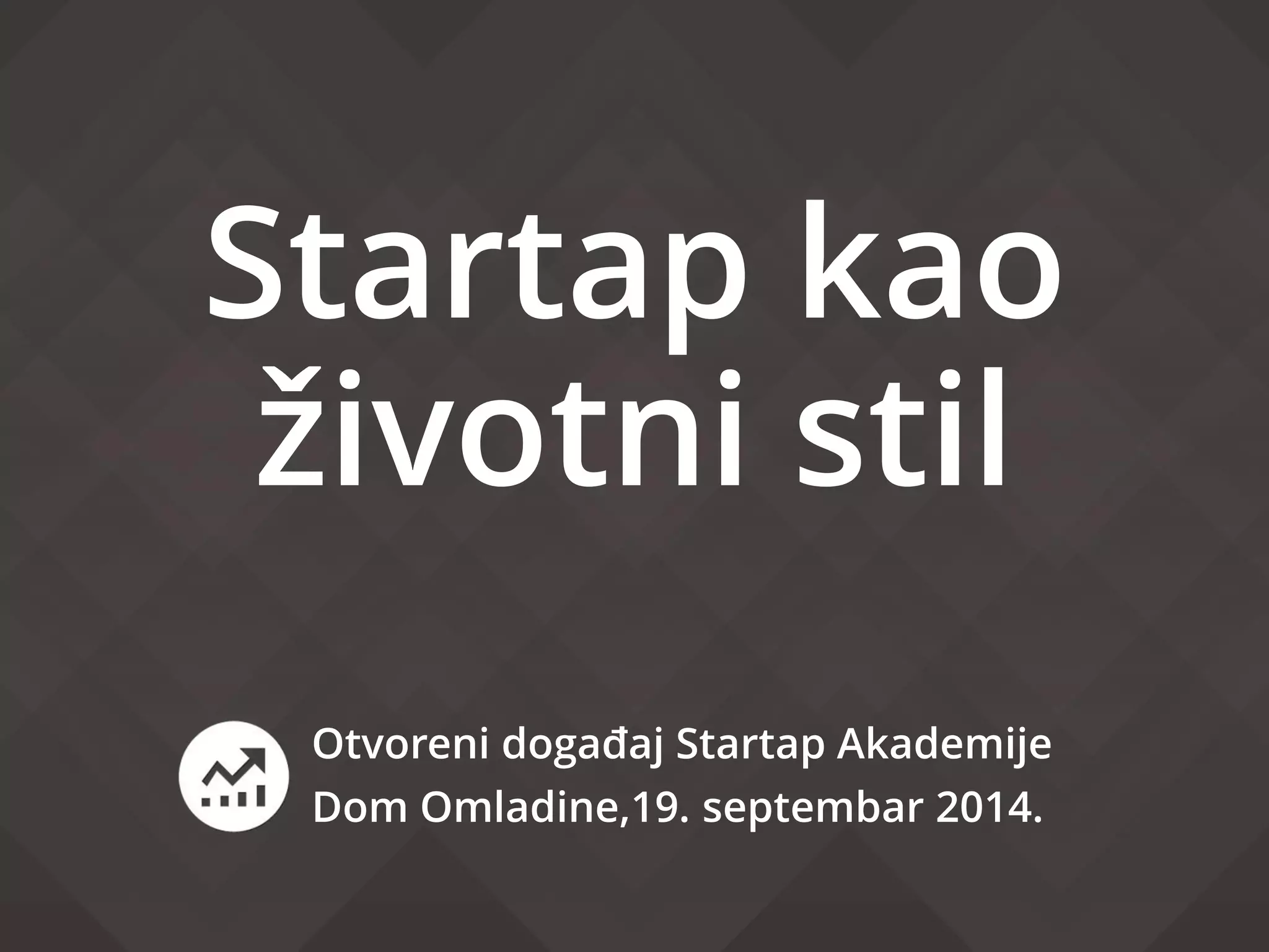 Startap kao životni stil | PDF