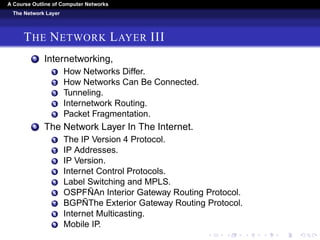 A Course Outline About Computer Networks | PPT
