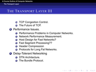 A Course Outline About Computer Networks | PPT