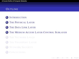 A Course Outline About Computer Networks | PPT