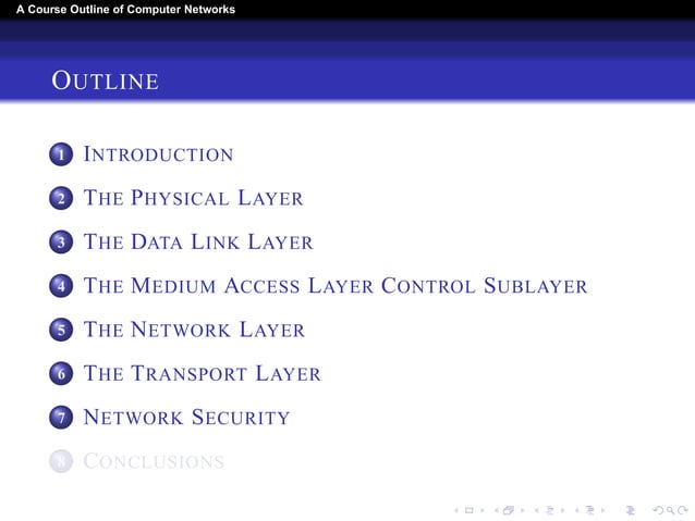 A Course Outline About Computer Networks | PPT