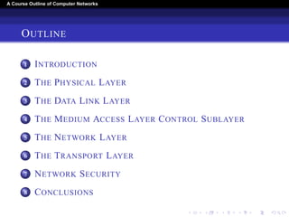 A Course Outline About Computer Networks | PPT