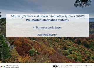 2014 Pre-MSc-IS-4 Business Logic Layer | PDF