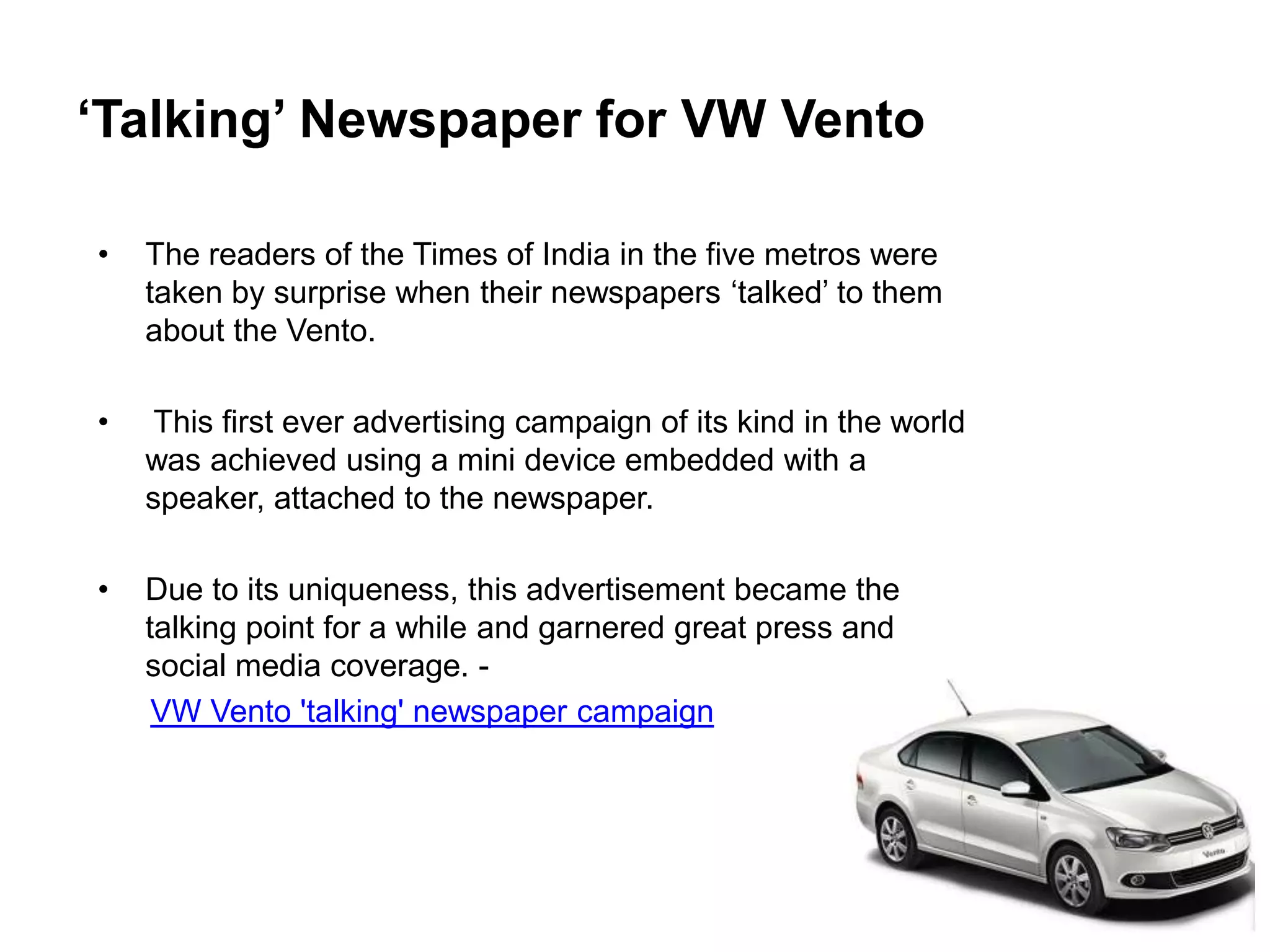 Volkswagen India - IMC Campaign | PPTX