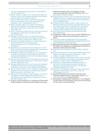 Newer diagnostic methods in tuberculosis detection | PDF