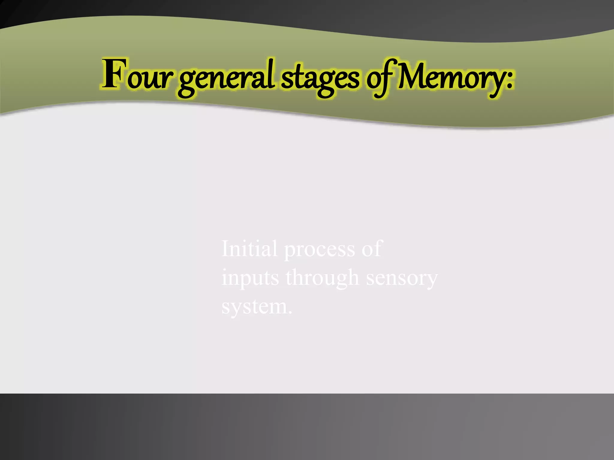 Memory and Forgetting - Psychology | PPSX