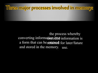 Memory and Forgetting - Psychology | PPSX
