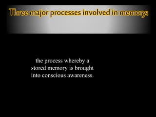 Memory and Forgetting - Psychology | PPSX