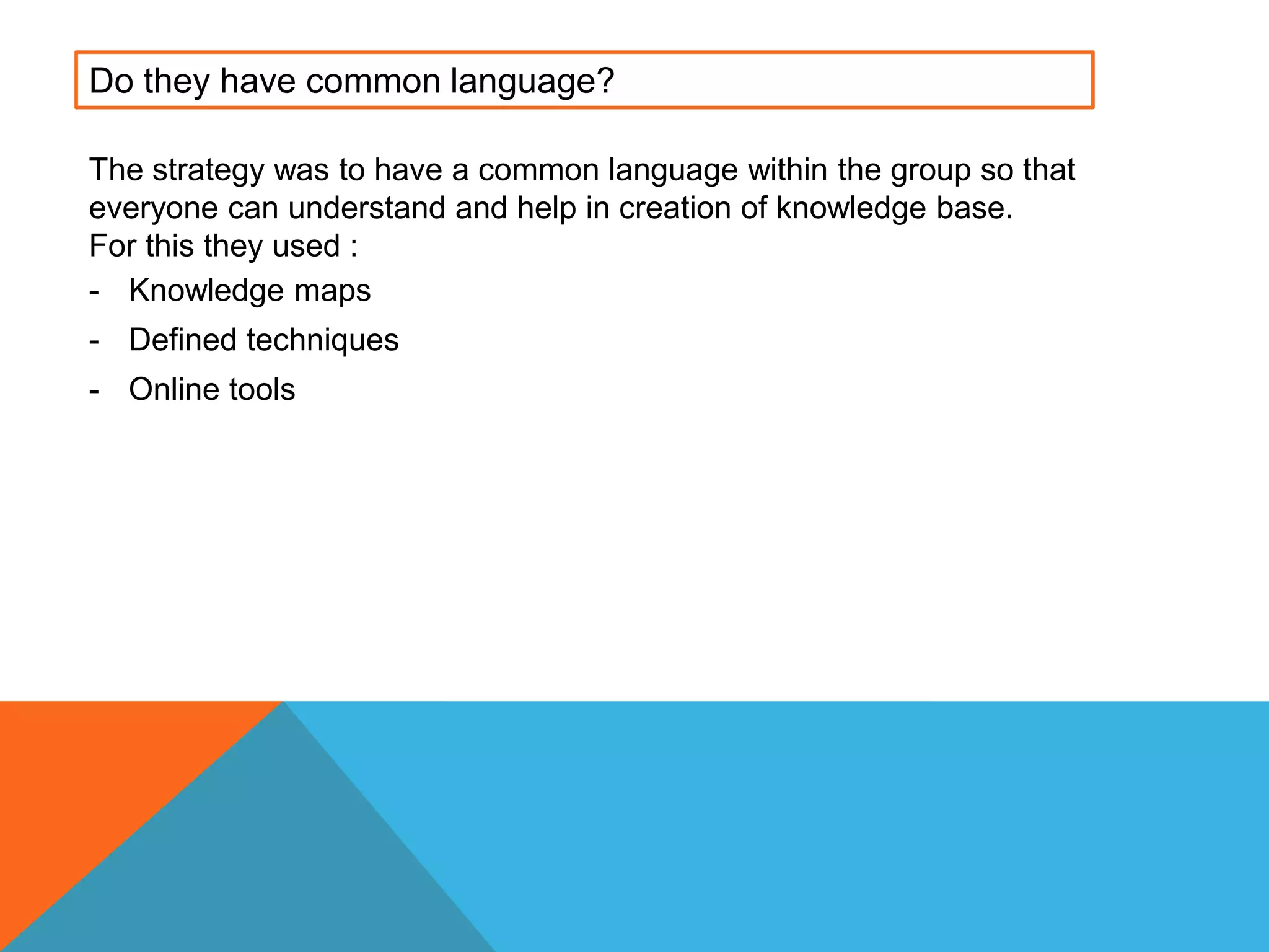 VW knowledge management case study | PPTX