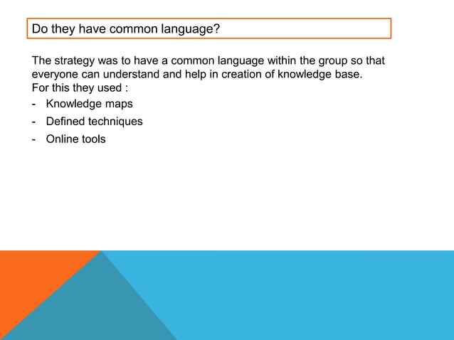 VW knowledge management case study | PPTX