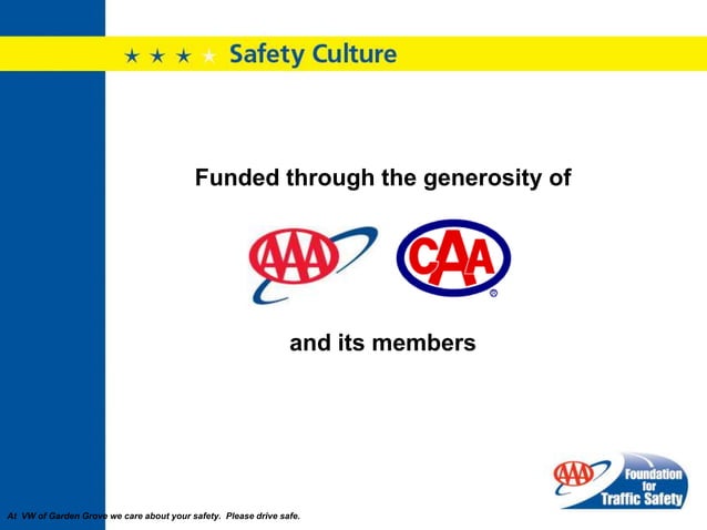 VWofGardenGrove.org_AAA Traffic Safety Index | PPT