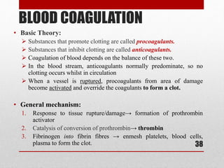 Blood, coagulation of blood & bleeding disorders | PPTX