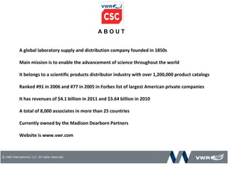 VWR CSC | PPT