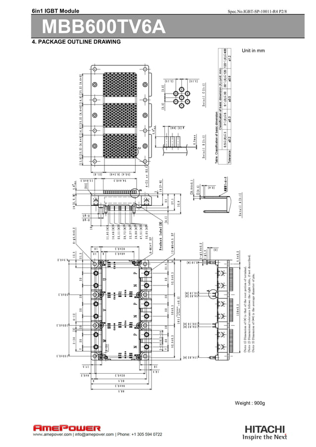 Hitachi's Service Proven Automotive IGBT MBB600TV6A at 600A / 650V with ...