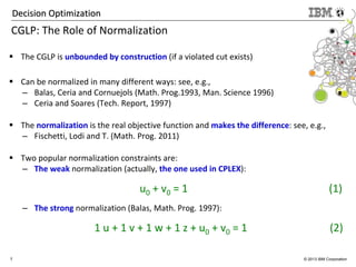 Lift-and-Project Cuts in CPLEX 12.5.1 | PPT