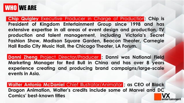 VX Entertainment | Rick Garson | PPT