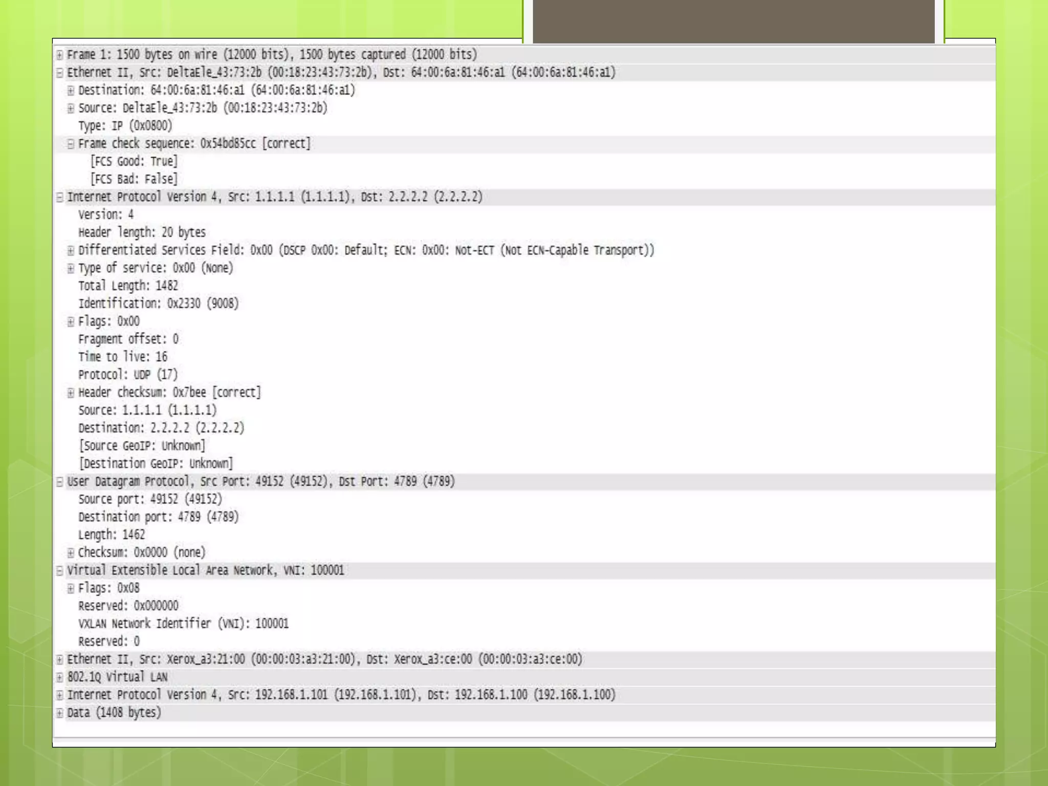 Vxlan frame format and forwarding | PPT
