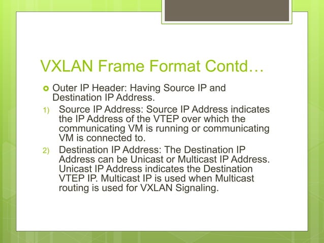 Vxlan frame format and forwarding | PPT