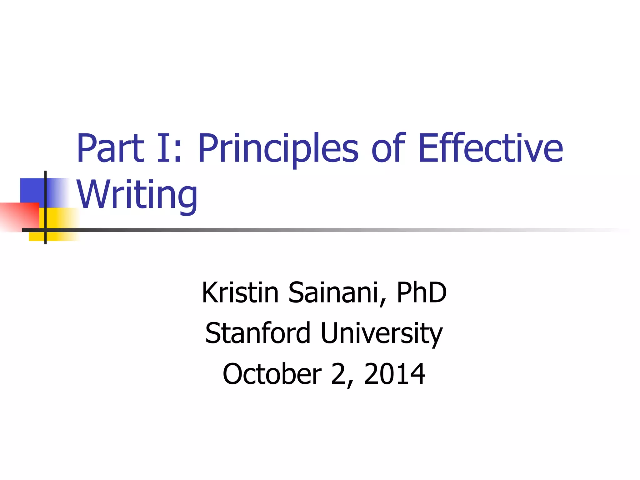 Slides: Manuscript Writing Workshop 10-2-14 | PPT