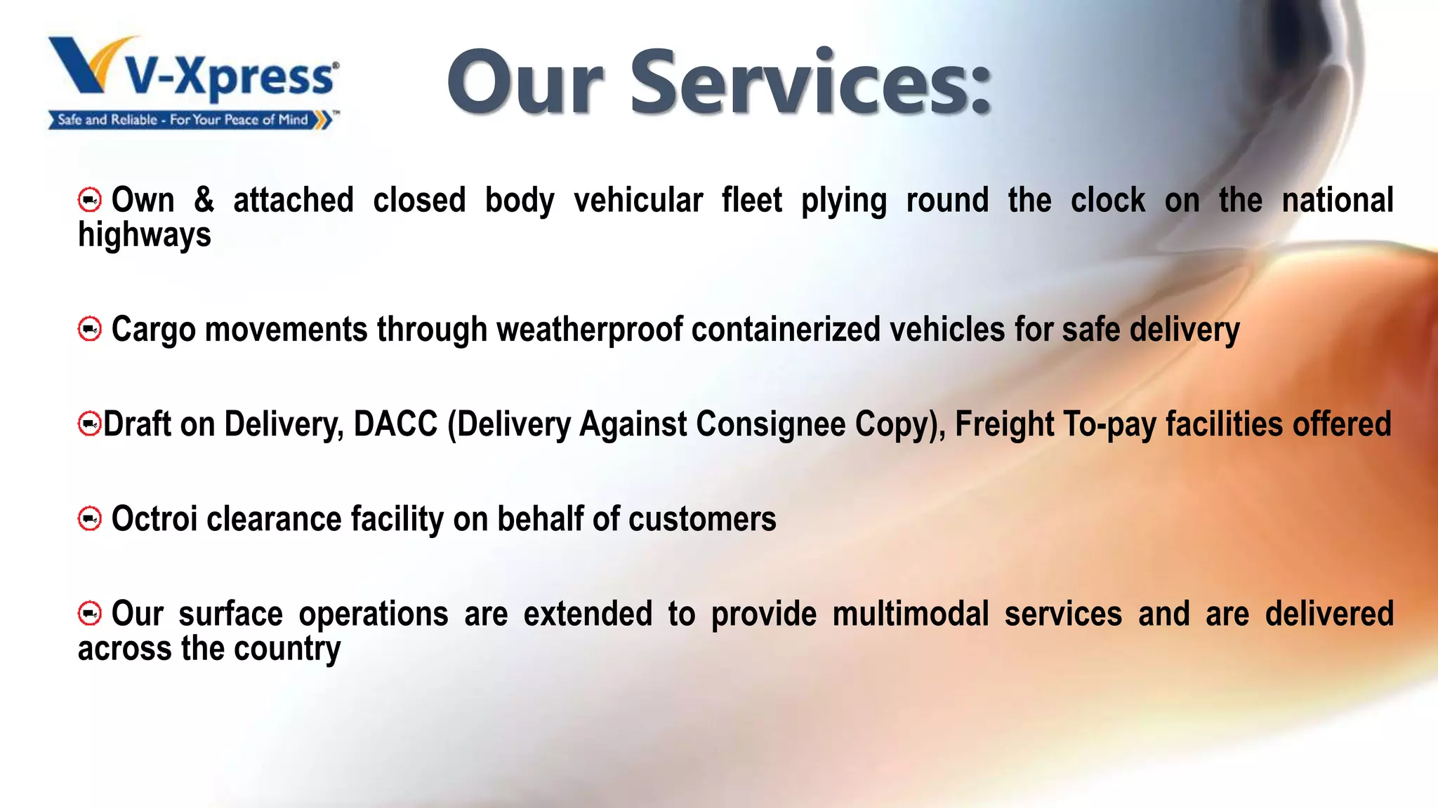 Vxpress road logistics solution | PPTX | Logistics | Business