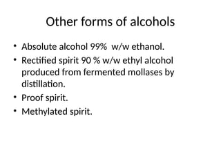 alcohol and alcohol group as used in medical.pptx