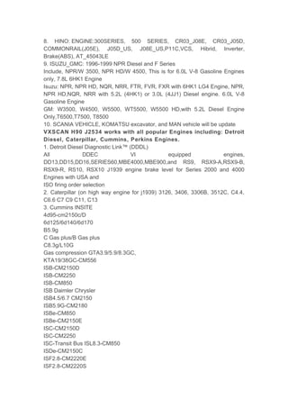Vxscan h90 j2534 diesel truck-work as nexiq usb link | DOC