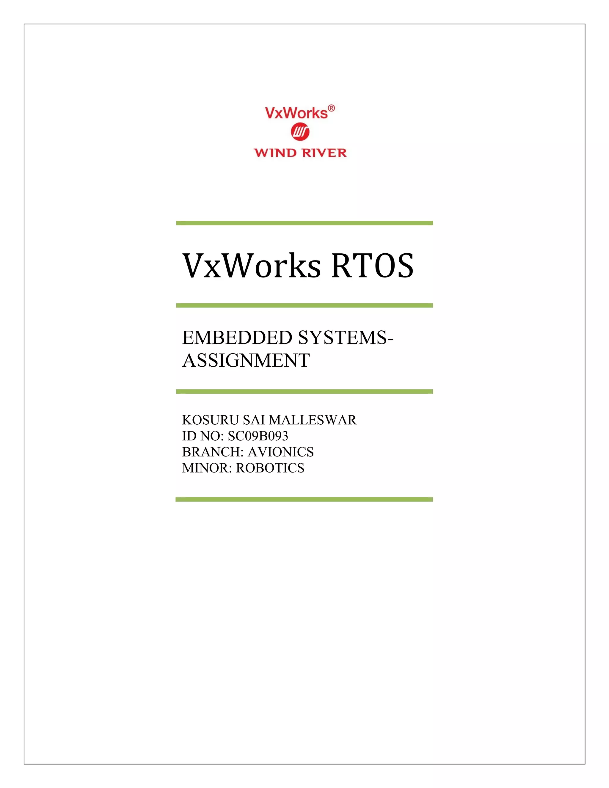 Vx works RTOS | PDF
