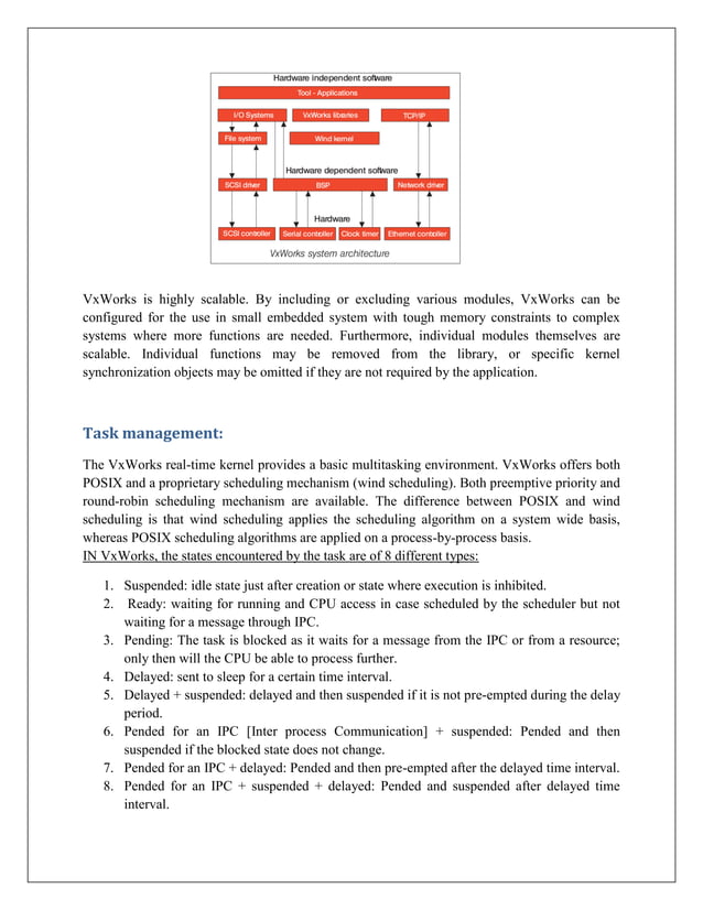 Vx works RTOS | PDF | Operating Systems | Computer Software and Applications